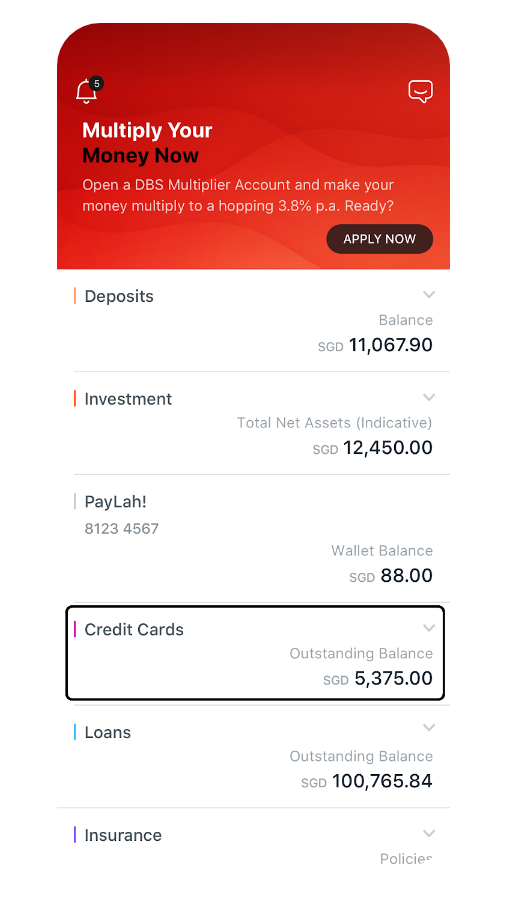Check Credit Card Transaction Details | POSB Singapore