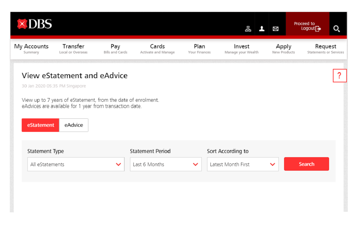 View your eStatements and eAdvices | POSB Singapore