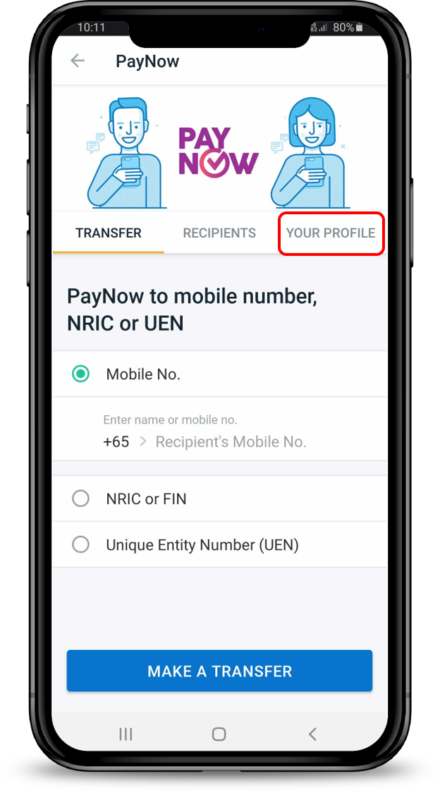 Check PayNow Profile | POSB Singapore