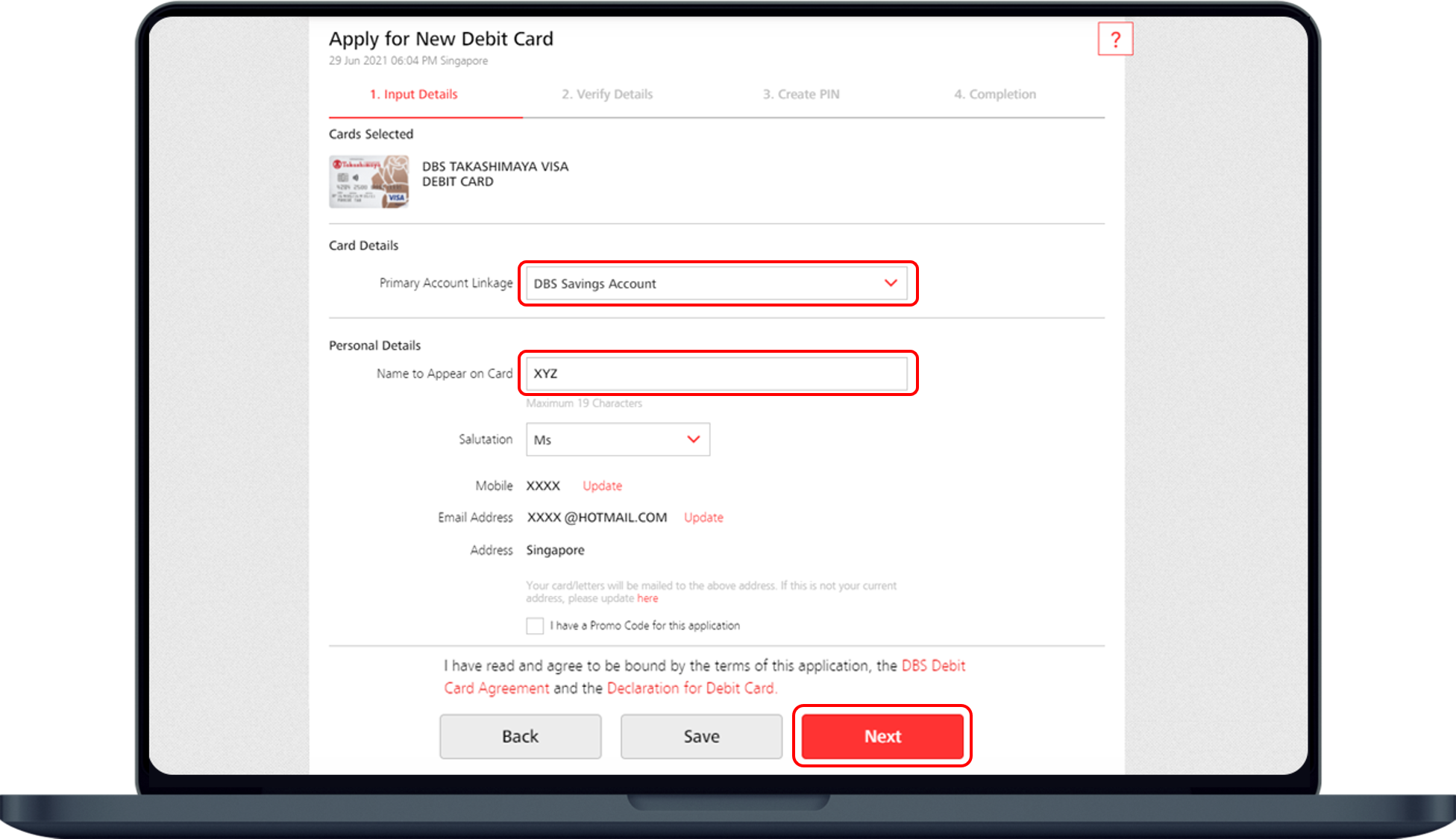 Apply for a Debit Card | POSB Singapore