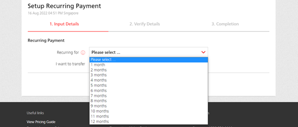 Set Up Set up Recurring Funds Transfer to an Overseas Account | POSB ...