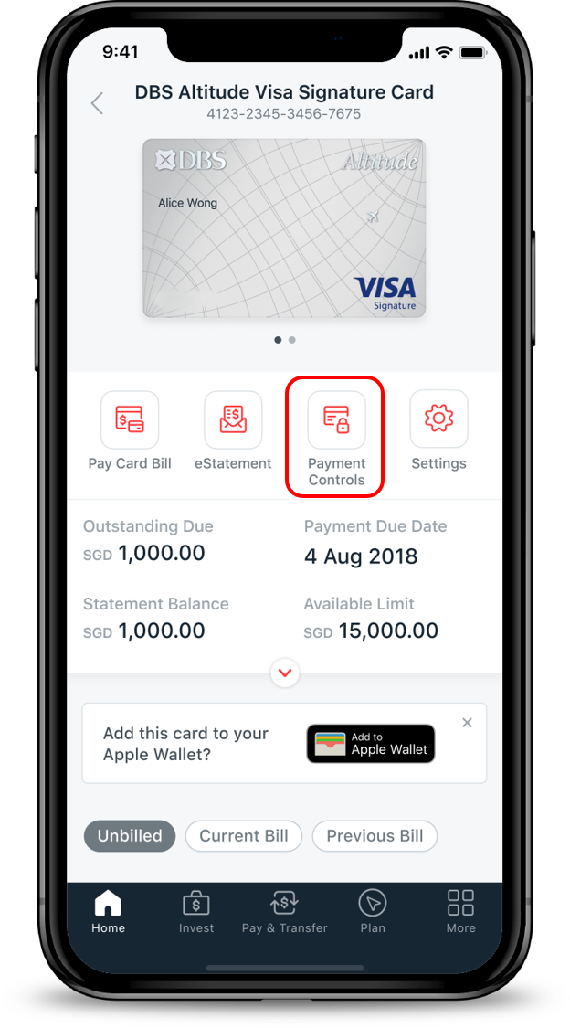 Customise your Card Functions with Payment Controls | POSB Singapore