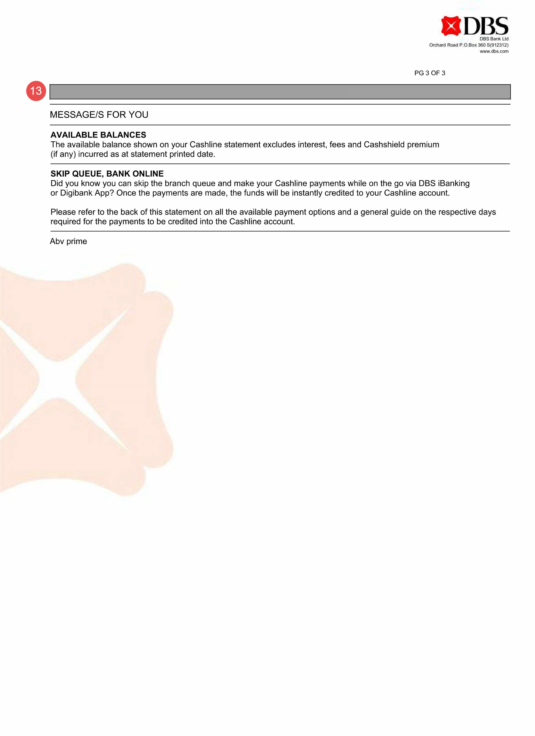 Understanding your Cashline Statements | POSB Singapore